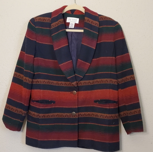 Vintage | Jackets & Coats | Vintage Southwest Oversized Wool Blend ...